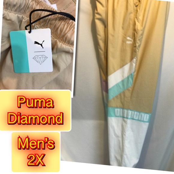 Puma | Pants | Puma Diamond Track Pants For Men 2x New | Poshmark